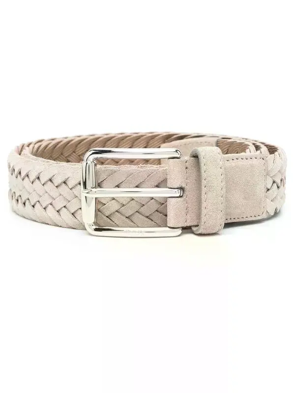 TOD'S Logo-engraved Braided Belt - Grey
