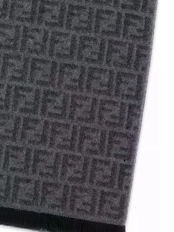 Fendi Logo Scarf - Grey