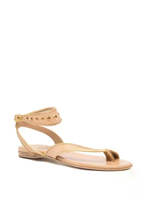 Hermès Leather Flat Sandals