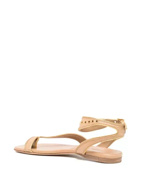 Hermès Leather Flat Sandals