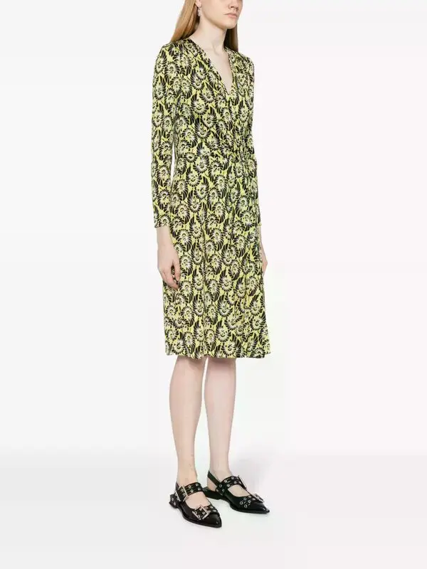 Prada Abstract-print Silk Knee-length Dress