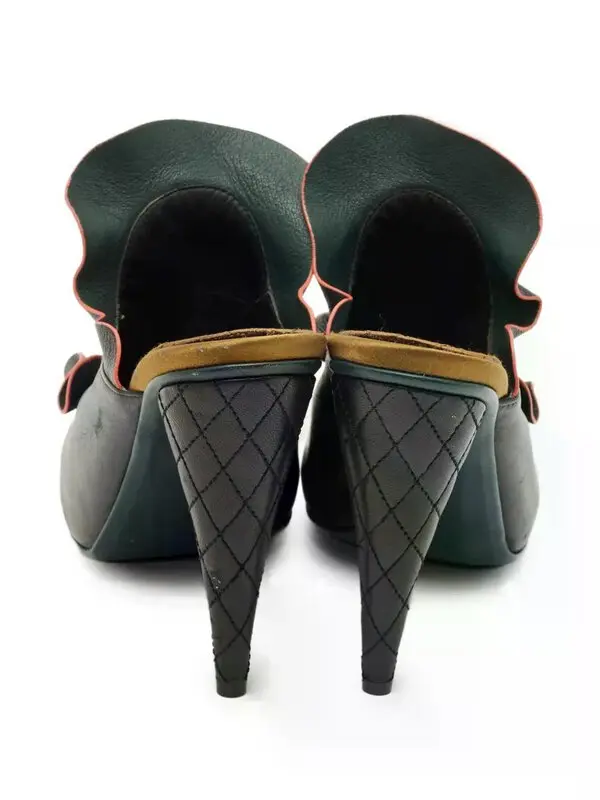 Fendi Ruffled Leather Sandals