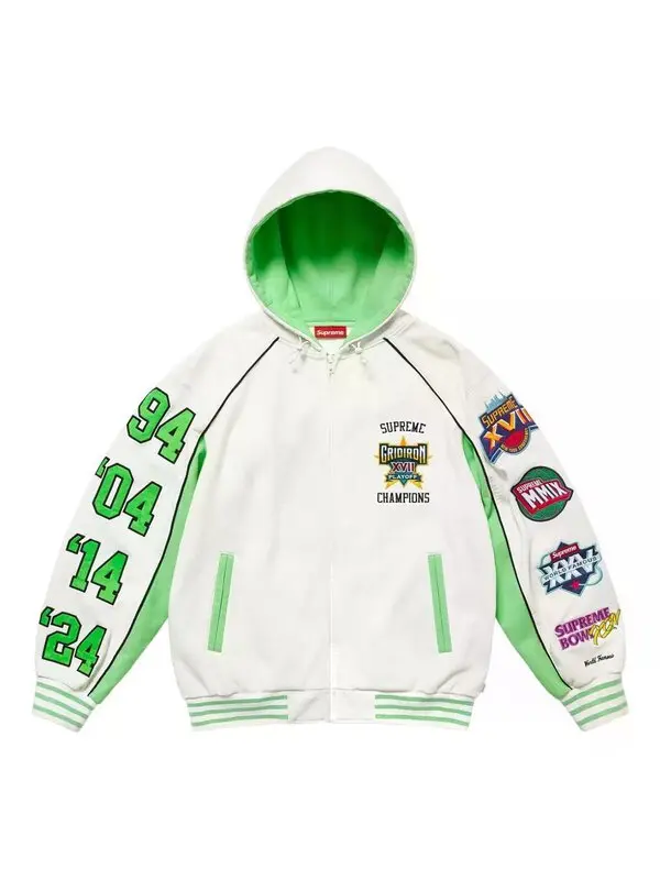 Supreme Graphic Print Zip Hooded Sweatshirt