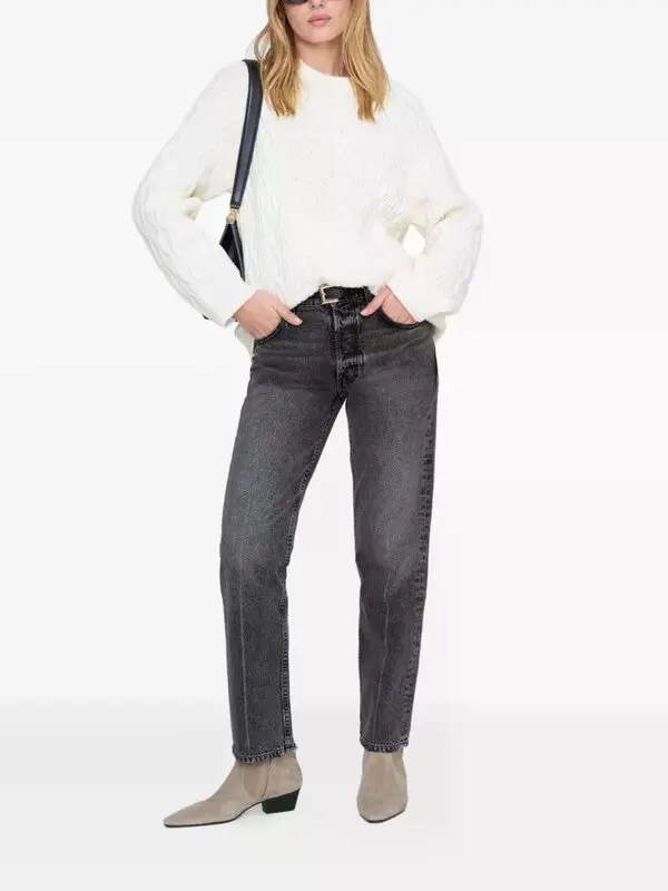 ANINE BING Louie Cable-knit Sweater