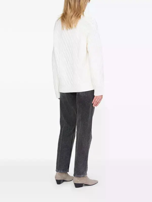 ANINE BING Louie Cable-knit Sweater