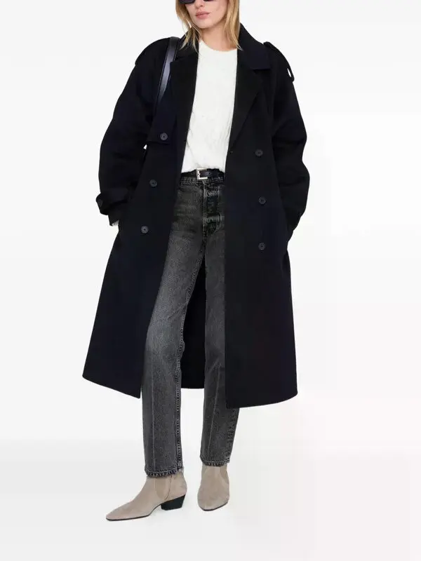 ANINE BING Louie Cable-knit Sweater