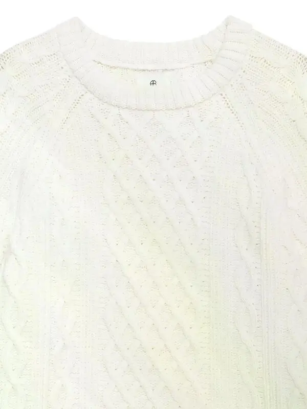 ANINE BING Louie Cable-knit Sweater