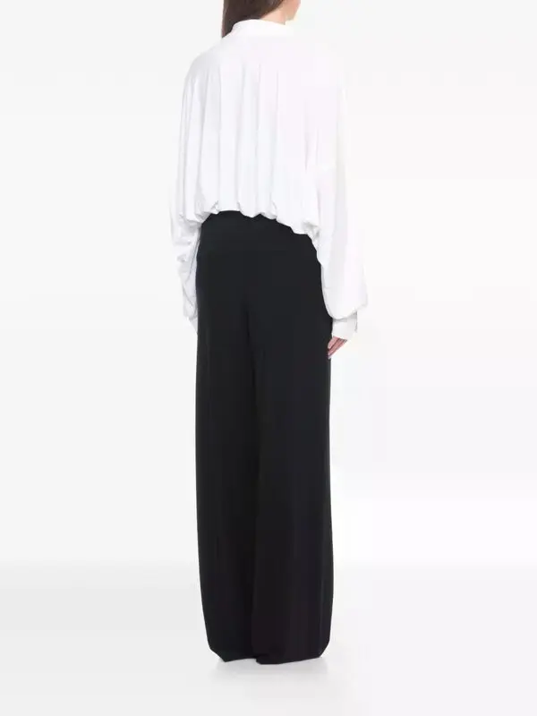 Norma Kamali Collared Long-sleeve Top
