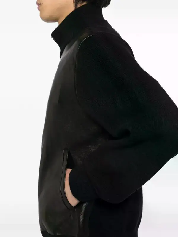 FERRAGAMO Zip-up Bomber Jacket - Black