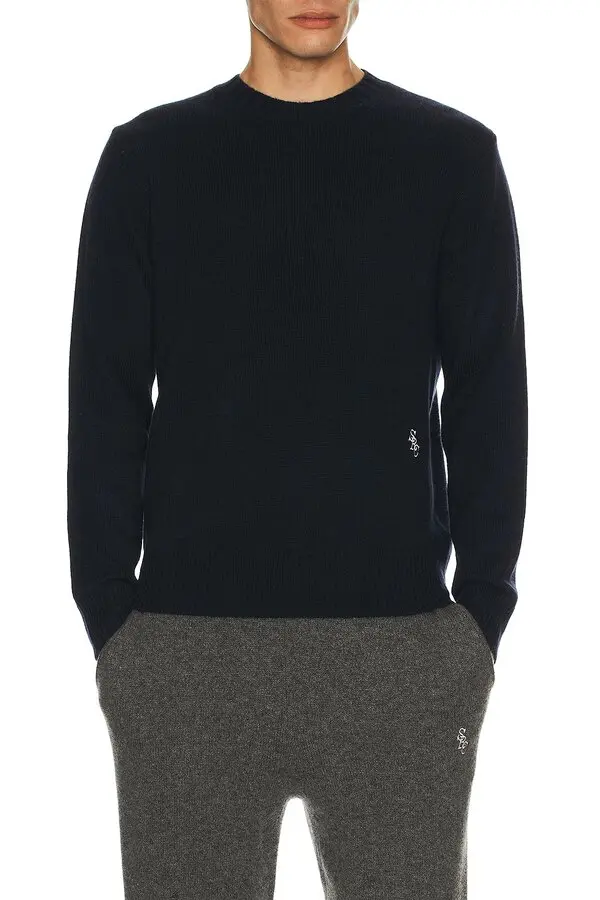 SPORTY & RICH Cashmere Sweater - Dark Navy