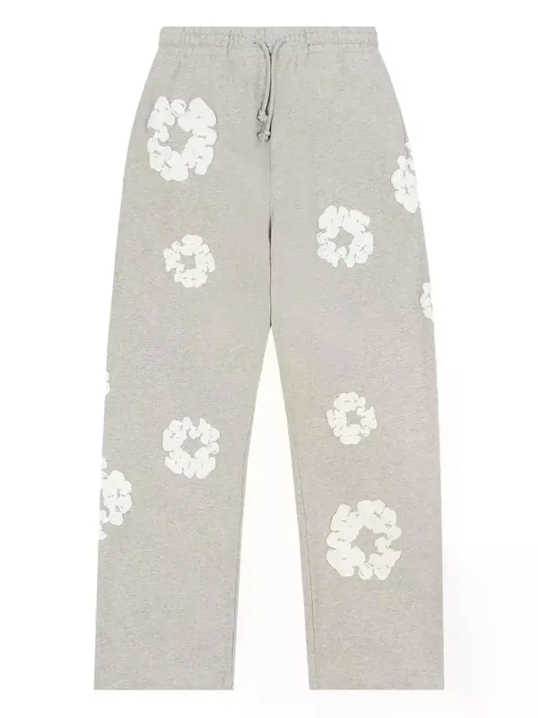 DENIM TEARS Wreath-print Track Pants - Grey