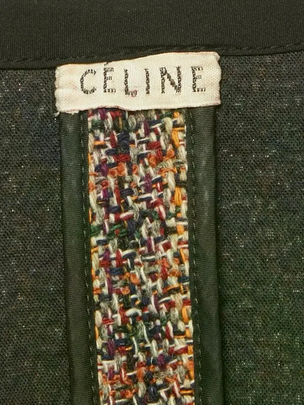 Celine Zip-up Tweed Jacket