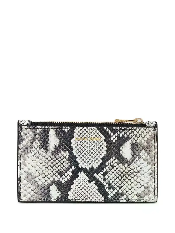 ANINE BING Lucy Python Zip Wallet - White