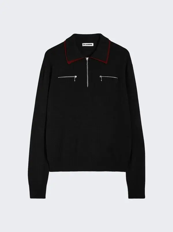 JIL SANDER Long Sleeve Polo Shirt