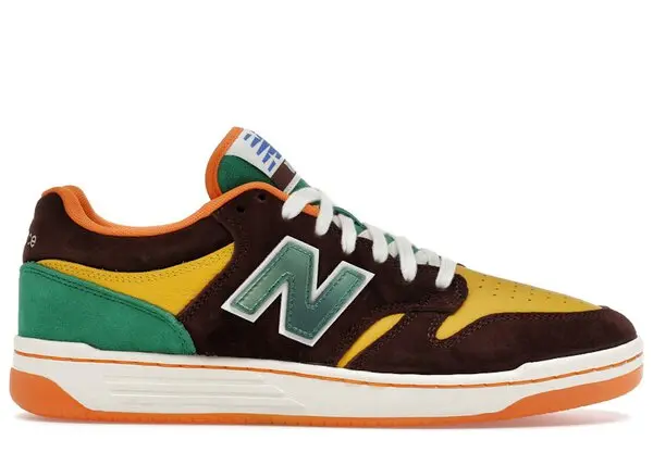 NEW BALANCE Numeric 480 Rukus Mallard Duckin Sneakers - Brown/yellow