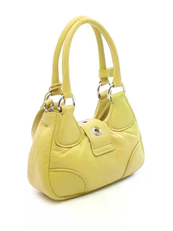 Prada 2010-2025 Nappa Soft Padded Re-edition 2002 Moon Satchel - Yellow