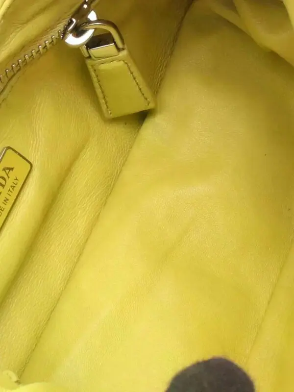 Prada 2010-2025 Nappa Soft Padded Re-edition 2002 Moon Satchel - Yellow