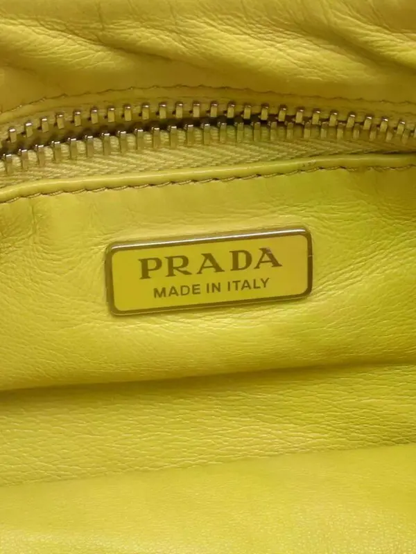 Prada 2010-2025 Nappa Soft Padded Re-edition 2002 Moon Satchel - Yellow