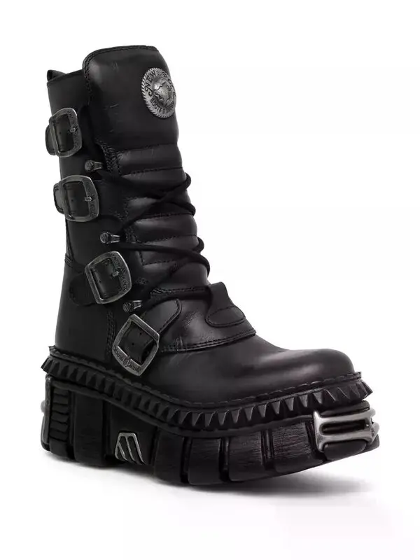 NEW ROCK 80mm Buckle Platform Boots