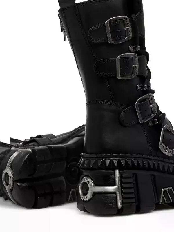 NEW ROCK 80mm Buckle Platform Boots
