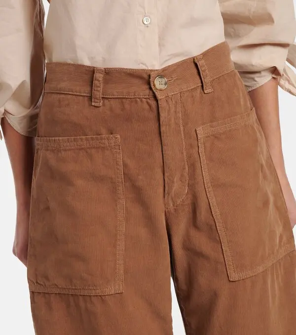 Velvet By Graham & Spencer Sue Cotton Straight Leg Pants - Brown