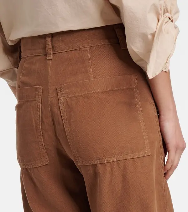 Velvet By Graham & Spencer Sue Cotton Straight Leg Pants - Brown