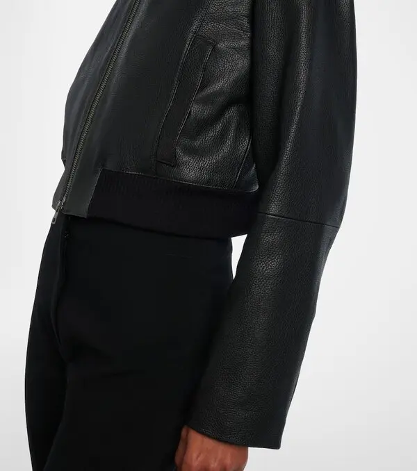 Vince Shearling-trimmed Leather Jacket