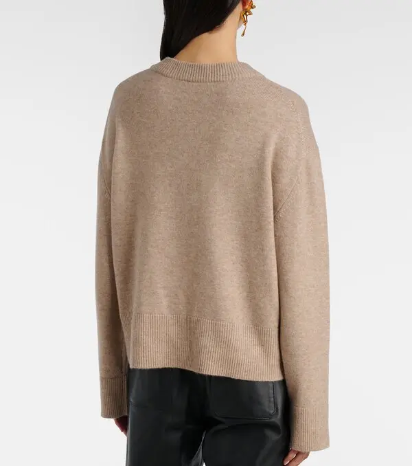 Vince Wool-blend V-neck Sweater - Beige