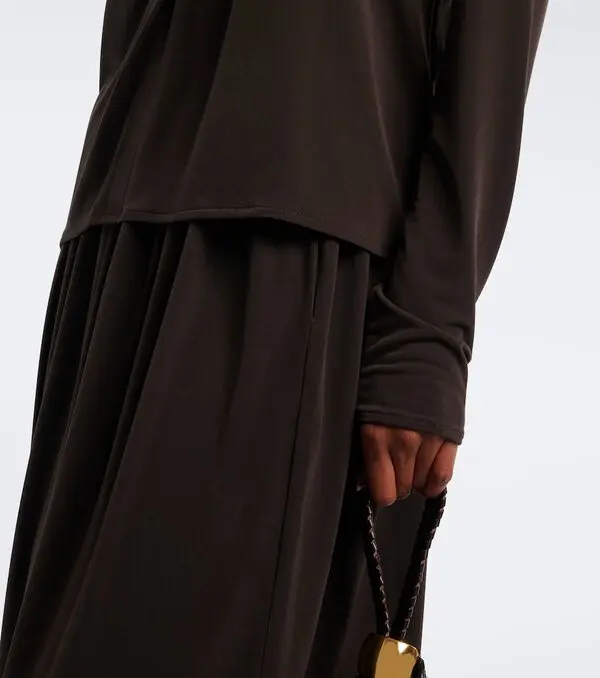 Vince Draped Jersey Top - Brown