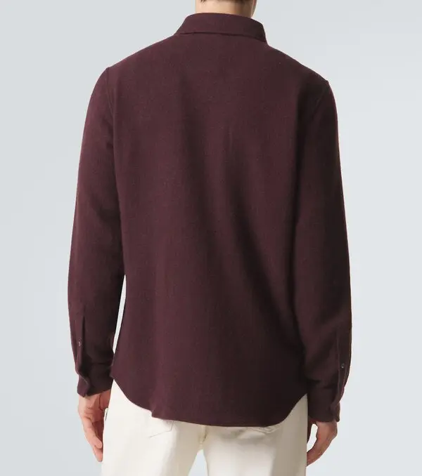 GOD'S TRUE CASHMERE Claret Cashmere Shirt With Amethyst - Burgundy