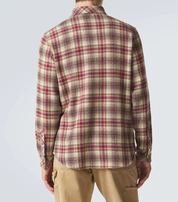 GOD'S TRUE CASHMERE Balance Cashmere Shirt With Emerald - Brown