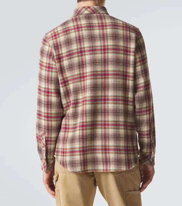 GOD'S TRUE CASHMERE Balance Cashmere Shirt With Emerald - Brown