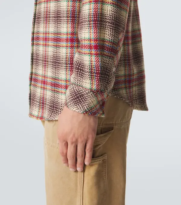 GOD'S TRUE CASHMERE Balance Cashmere Shirt With Emerald - Brown