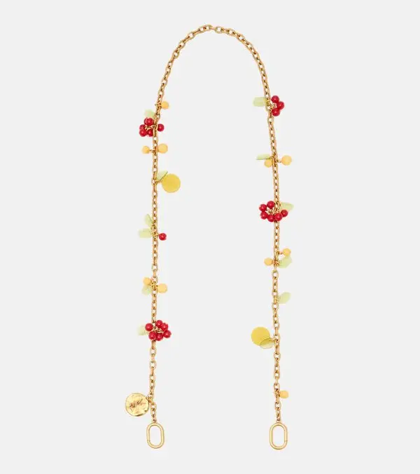 Saint Laurent Cassandre Charm Pendant - Gold