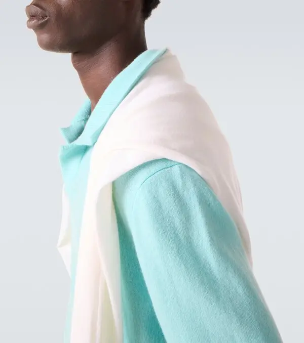 ALLUDE Wool And Cashmere Polo Sweater - Blue