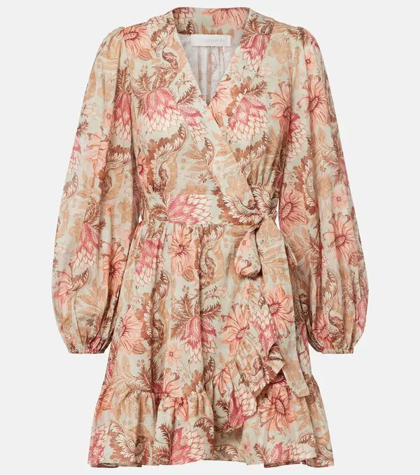 Zimmermann Daylight Floral Cotton Wrap Dress - Multicoloured