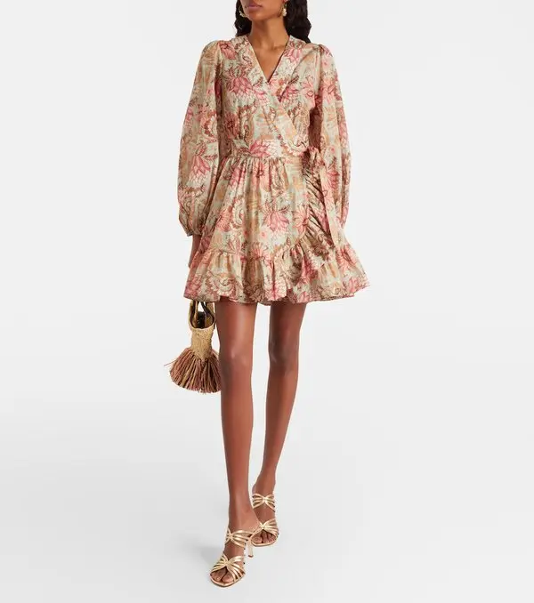 Zimmermann Daylight Floral Cotton Wrap Dress - Multicoloured