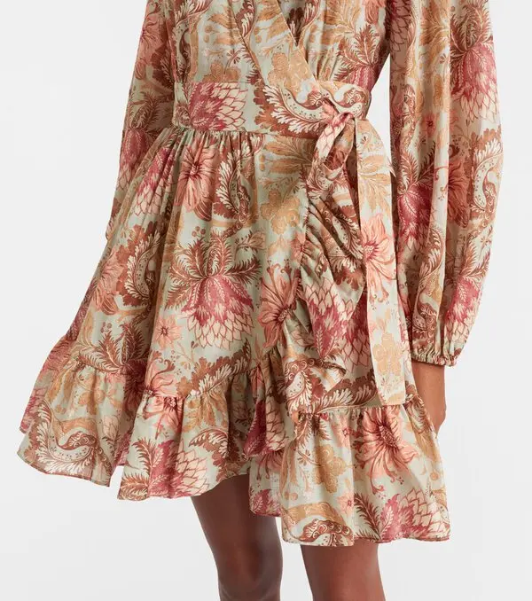 Zimmermann Daylight Floral Cotton Wrap Dress - Multicoloured