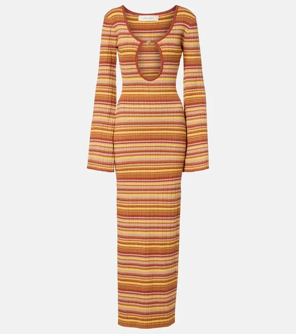 BANANHOT Rey Cutout Striped Maxi Dress - Multicoloured