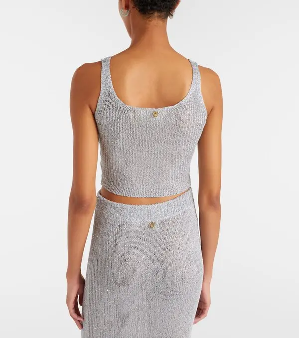 BANANHOT Aretha Sequined Crop Top
