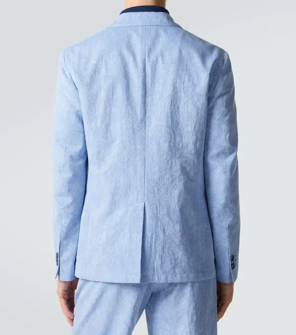 Etro Woven Cotton Jersey Blazer