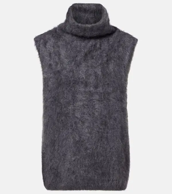 LISA YANG Aisla Cashmere Turtleneck Sweater - Grey