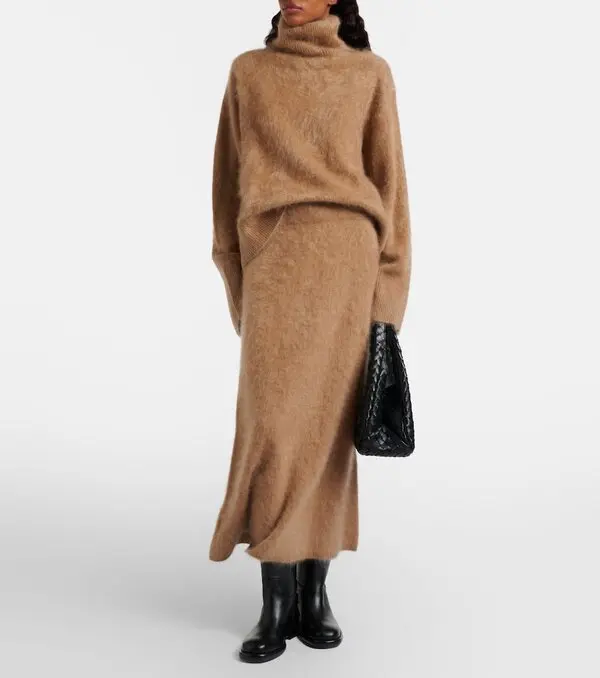 LISA YANG Asta Cashmere Maxi Skirt - Brown