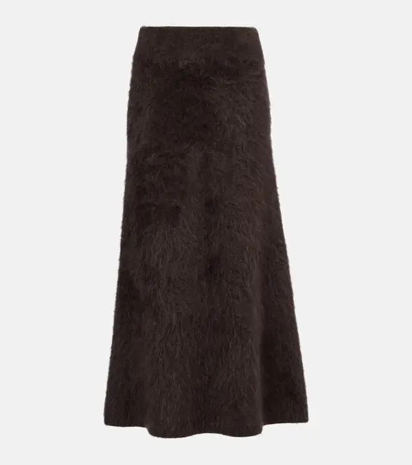 LISA YANG Asta Cashmere Maxi Skirt - Brown
