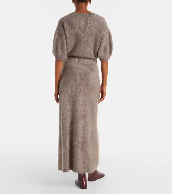LISA YANG Asta Cashmere Maxi Skirt - Grey