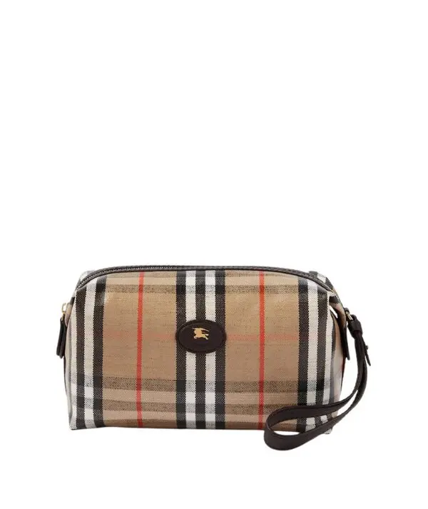 Burberry Canvas Toiletry Bag - Beige