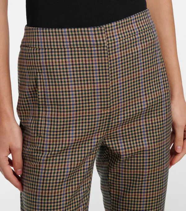Veronica Beard Arte Checked Slim Pants