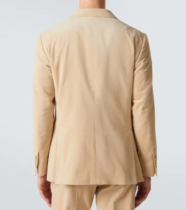 Ralph Lauren Purple Label Cotton Corduroy Blazer - Beige