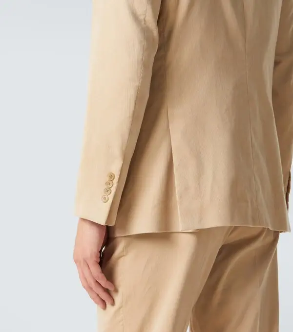 Ralph Lauren Purple Label Cotton Corduroy Blazer - Beige