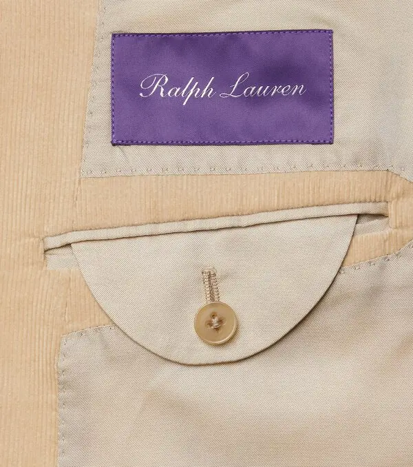 Ralph Lauren Purple Label Cotton Corduroy Blazer - Beige